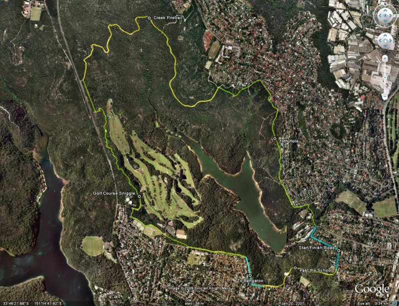 Manly Dam in Google Earth | NoBMoB